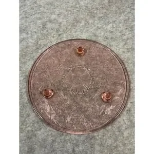 US Glass Company | Dining | Rare Vintage Pink Rose Depression Cake ...